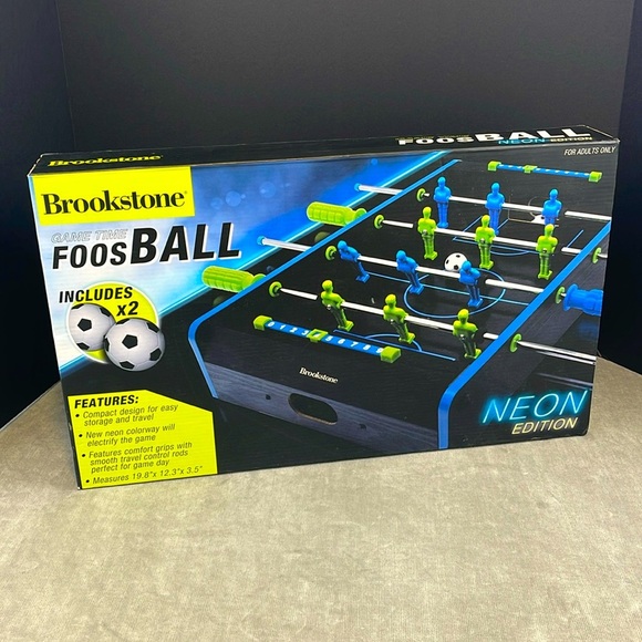 Brookstone | Toys | New Brookstone Game Time Foosball Neon Edition 2 ...